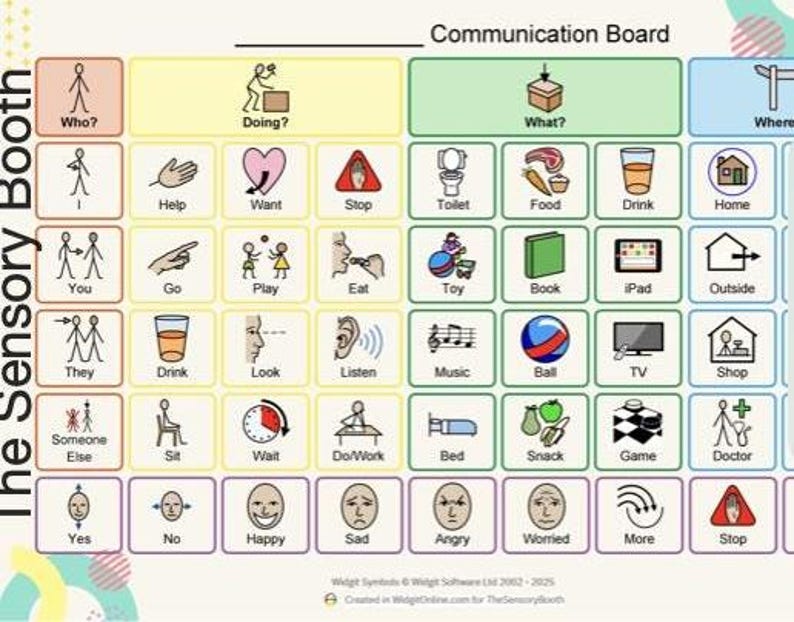 School Communication Board (A4/US Letter) – Printable AAC Visual for ...