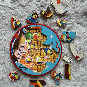 Simplex Toys - Wooden Jigsaw Puzzle - Duckling Sailors - Etsy