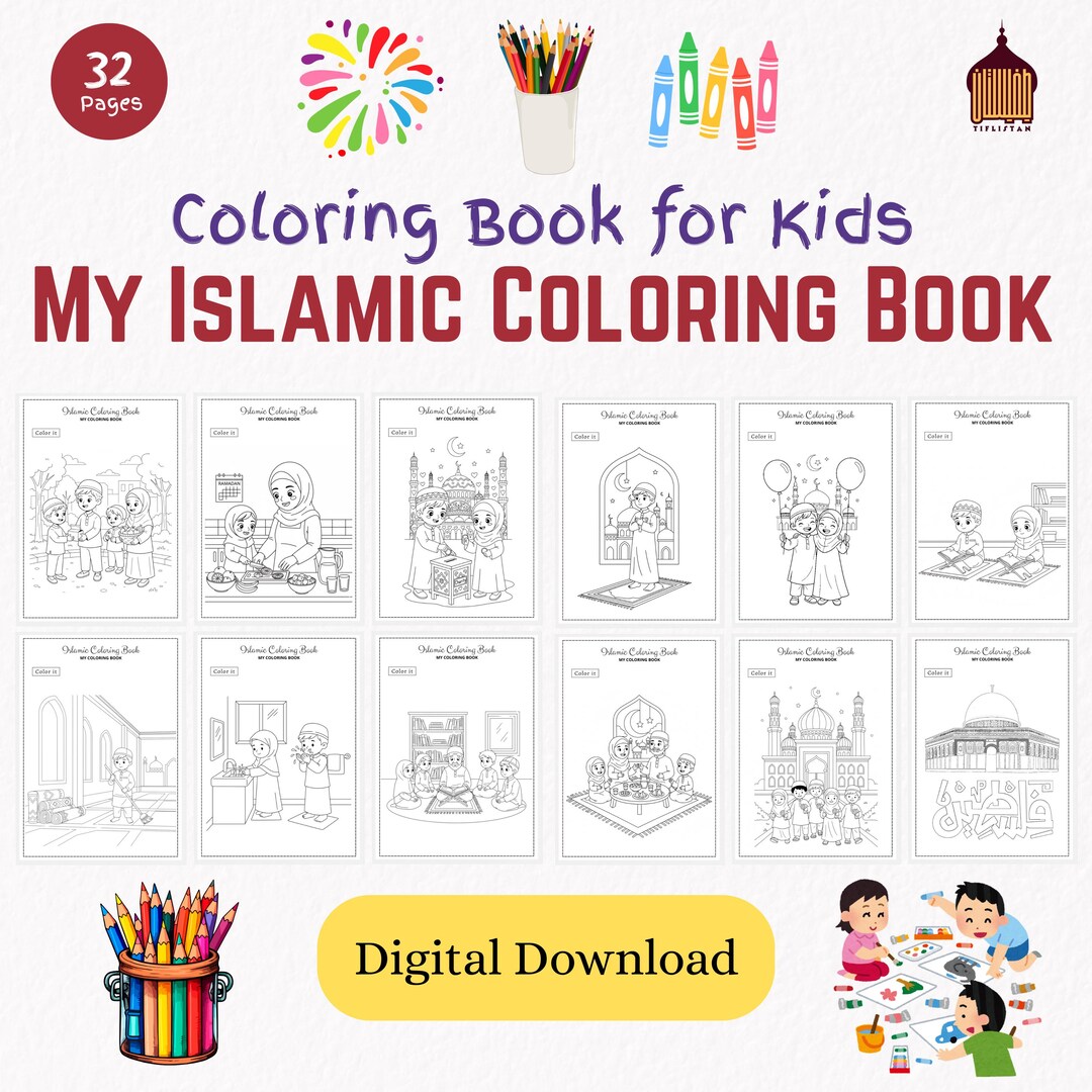 Islamic Coloring Book for Kids | Muslim Values Activity Pages (PDF) - Etsy