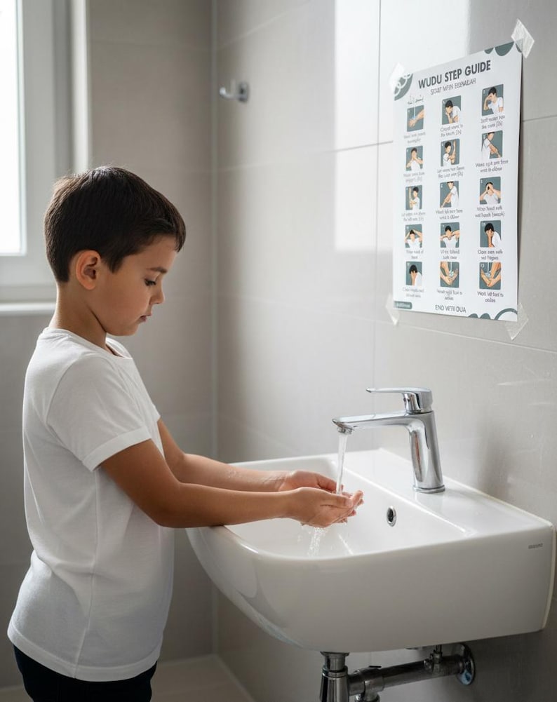 Wudu Steps for Kids | Islamic Ablution Guide (PDF) - Etsy