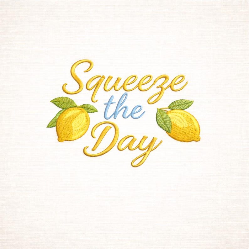 Lemon Embroidery Design, Summer Quote Machine File, Fruit Stitch ...