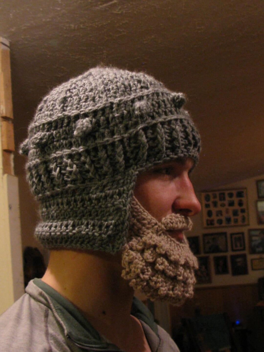 Medieval Helmet/ Manly-man Beard Crochet Pattern- Teen/adult - Etsy