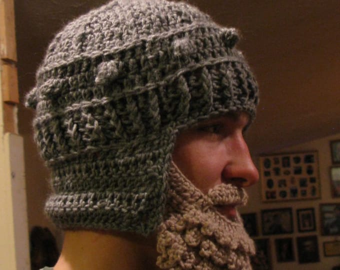 Medieval Helmet/ Manly-man Beard Crochet Pattern- Teen/adult - Etsy