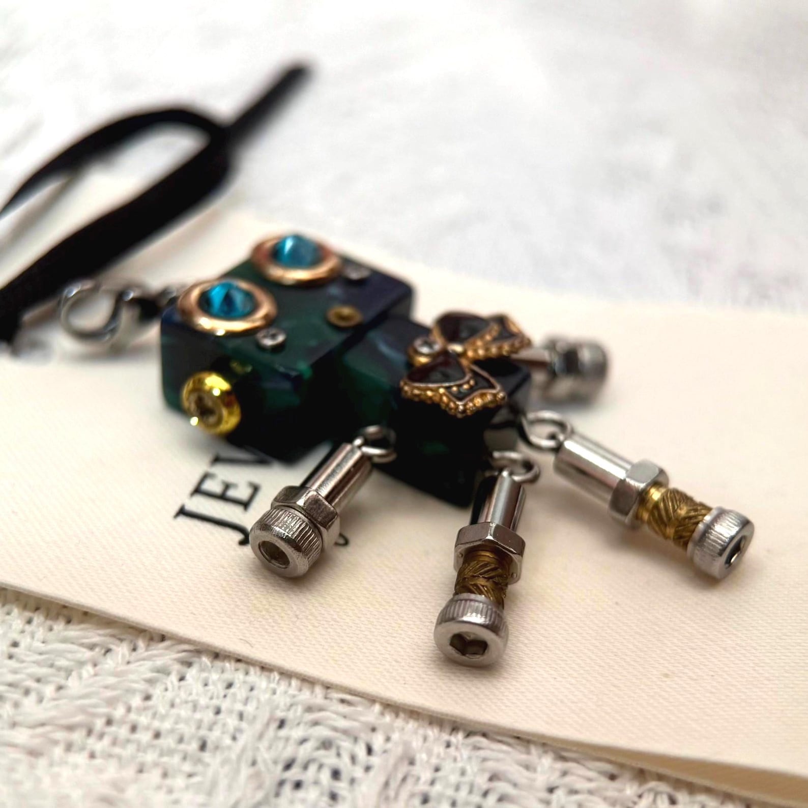 Large OOAK Cyberpunk Robot Pendant | Posable Handmade Necklace Charm - Etsy