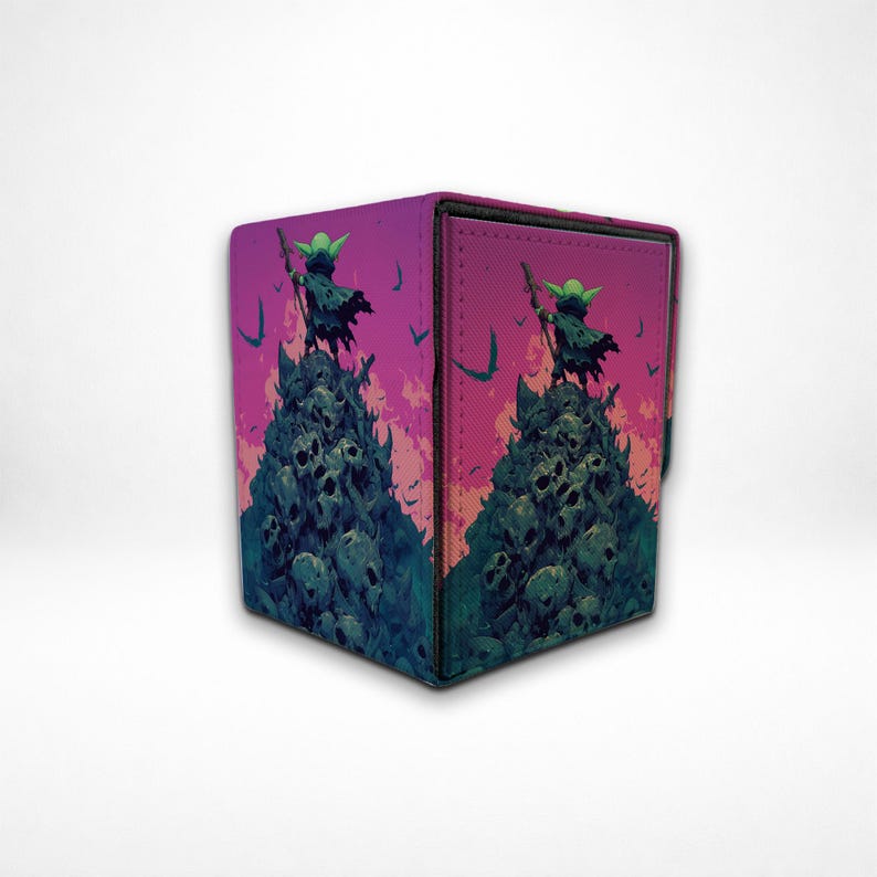 MTG/TCG Deck Box With Commander Display | Leather Card Storage | Goblin ...