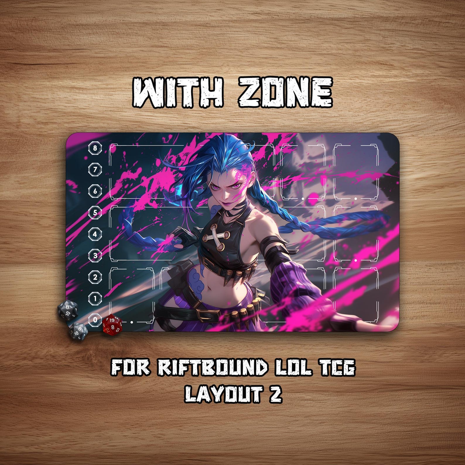 Riftbound Playmat | Jinx Arcane Series | 24"x 14"| Withzone - Etsy Canada
