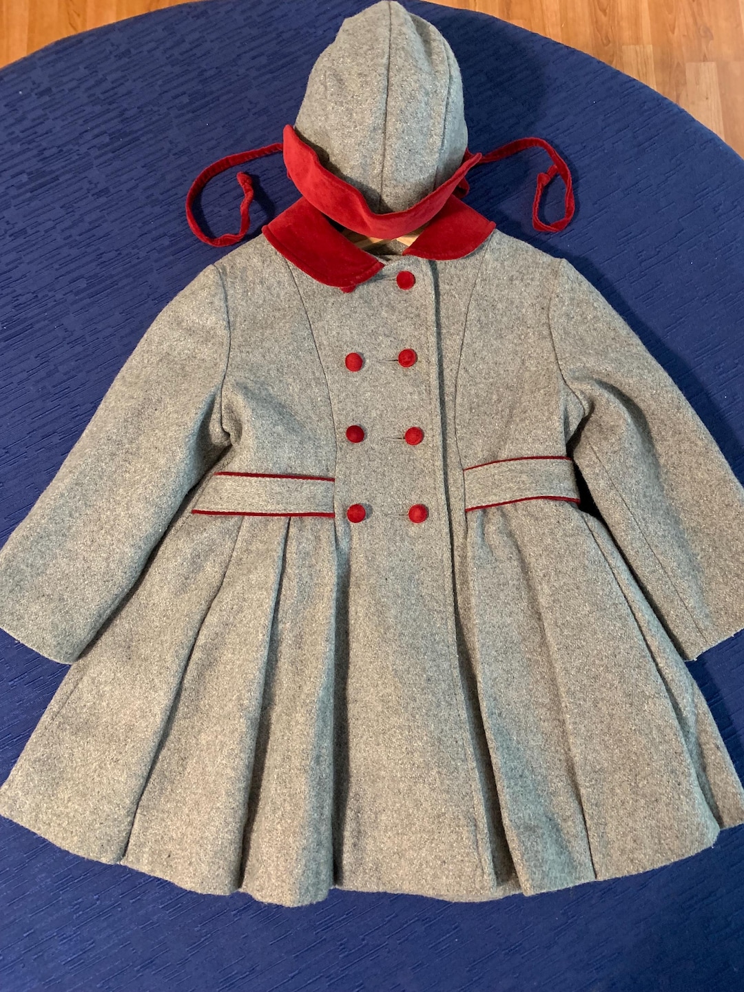 Little Girl's Rothschild Brand Grey Wool Dress Coat and Hat With ...