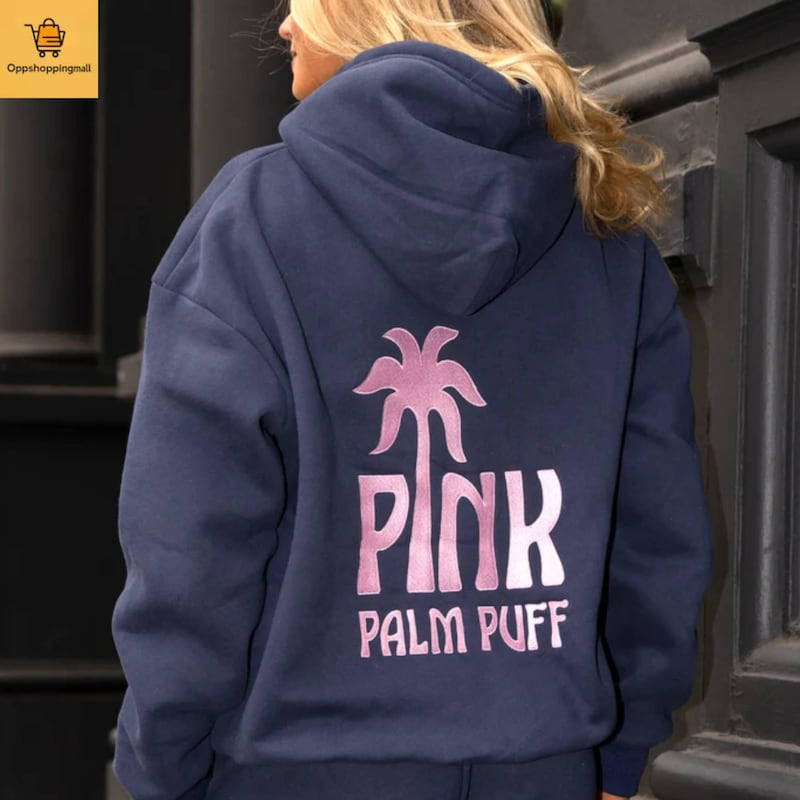 Pink Palm Puff Hoodies - Etsy Australia