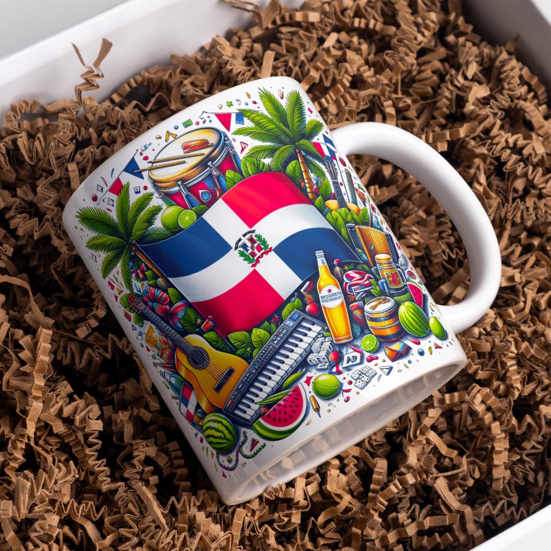 Dominican Republic Flag Pride Mug Wrap PNG Design,11oz 15oz Sublimation ...
