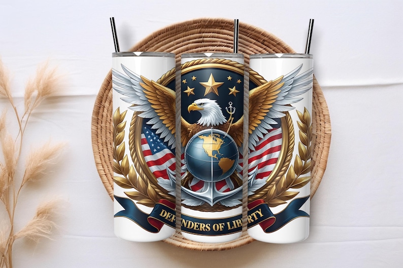 US Marines Eagle Globe Anchor Tumbler Wrap PNG, Patriotic Military 20oz ...