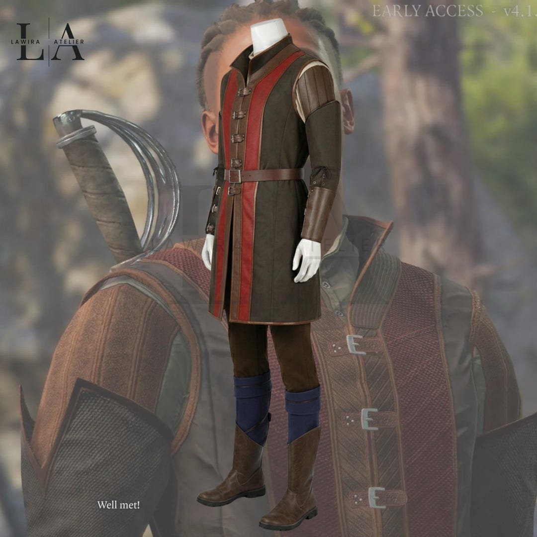 Handmade Wyll Cosplay Costume | Baldur's Gate 3 Wool Warlock Outfit - Etsy