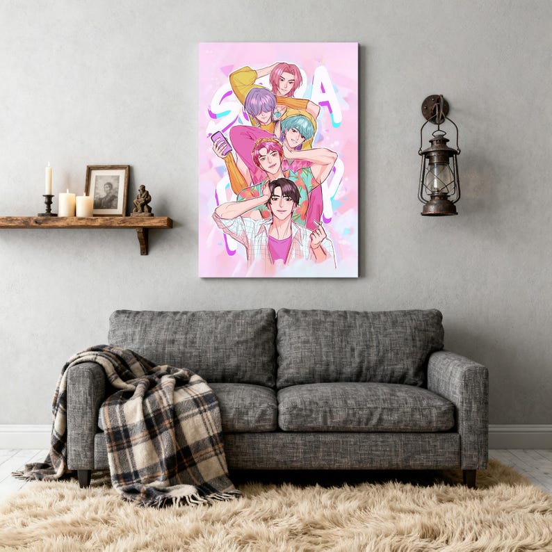 Kpop Saja Anime Poster, Demon Hunter Inspired Art Print, Fantasy Movie ...