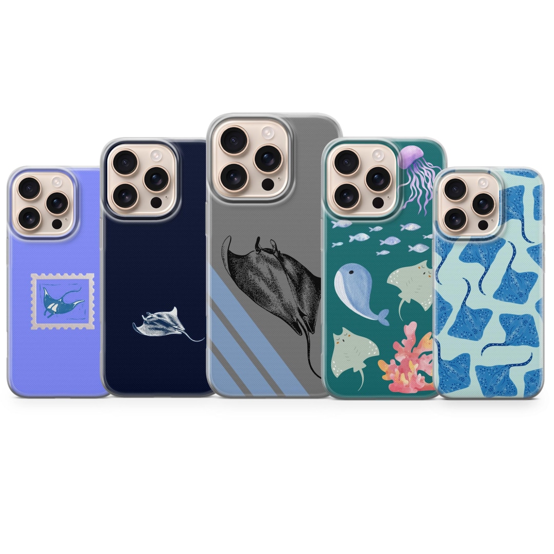 Ocean Animal Phone Case Stingray Cover for iPhone 17 Pro Max, 16e, 15 ...