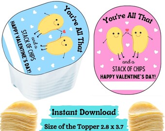Pringles Valentine Label - Etsy