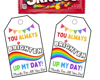 Skittles Gift Tag - Etsy
