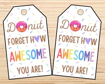 Donut Thank You Printable - Etsy