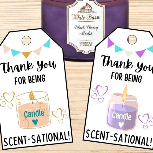 PRINTABLE Thank You for Being Scent-sational Tag Instant - Etsy