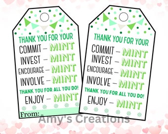 Thank You for Your Involve-mint and Commit-mint to Our Team - Etsy