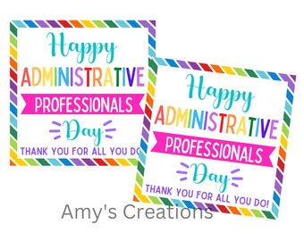 Employee Appreciation Gift Tag Administrative Professionals - Etsy