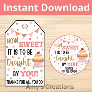 Personalized How Sweet It is to Be Taught by You Teacher Gift Tag ...