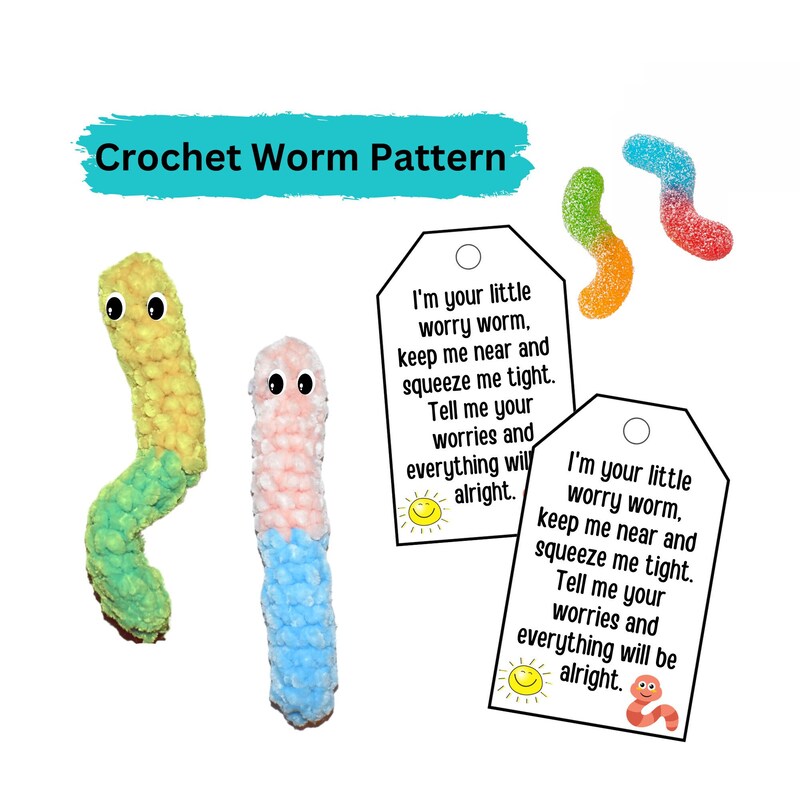 Worry Worm Knitting Pattern - Etsy UK