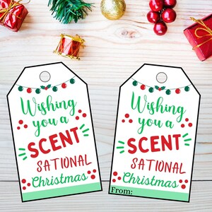 Printable Wishing You A Scent-sational Christmas Candle Gift Tag ...