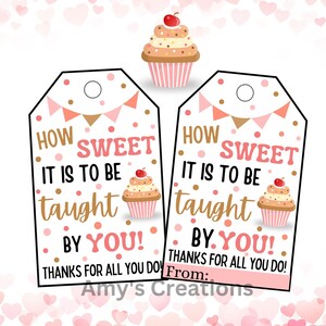 Personalized How Sweet It is to Be Taught by You Teacher Gift Tag ...