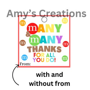Many and Many Thanks for All You Do Tags – Appreciation Gift Tags ...