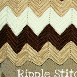 Ripple Chevron Afghan Blanket Crochet Pattern – Cozy Home Crafting ...