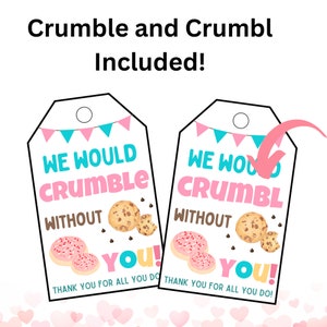 Printable Cookie Gift Tags: Teacher and Staff Appreciation, Cookie ...