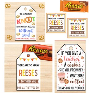 Printable Candy Treat Thank You Tags Bundle Gift Tags for - Etsy