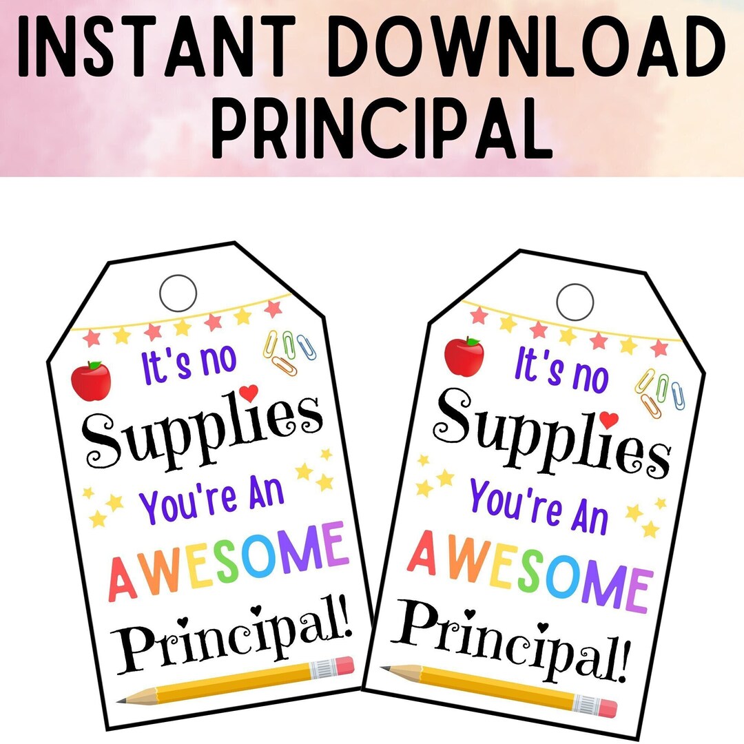 Show Your Gratitude: Printable Principal Appreciation Gift Tags for ...