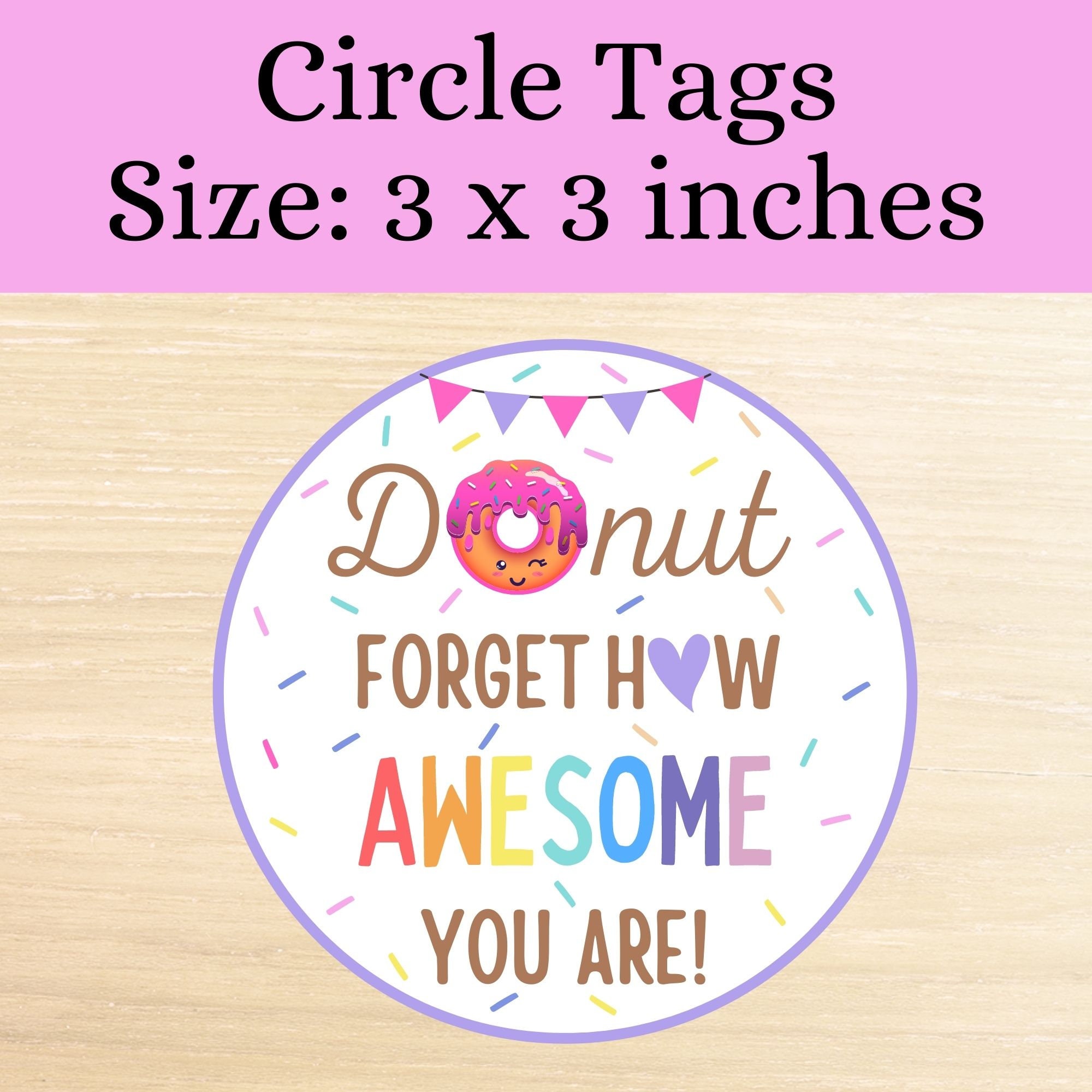 Donut Forget Appreciation Gift Tag – Printable Sweet Treat (PDF) - Etsy
