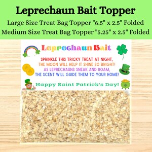 Printable Leprechauns Bait Topper, Treat Bag Toppers, St Patricks Day ...
