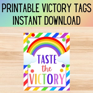 Printable Good Luck Tag Taste the Victory Sports Team Luck | Etsy