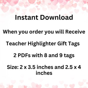 Printable Teacher Appreciation Gift Tags - Highlight of My Day ...