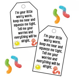 Printable Wiggle Worm Poem Tag - Crochet Worry Worm Pattern - Instant ...