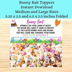 Printable Bunny Bait Easter Food Topper, Treat Bag Toppers, Magic ...