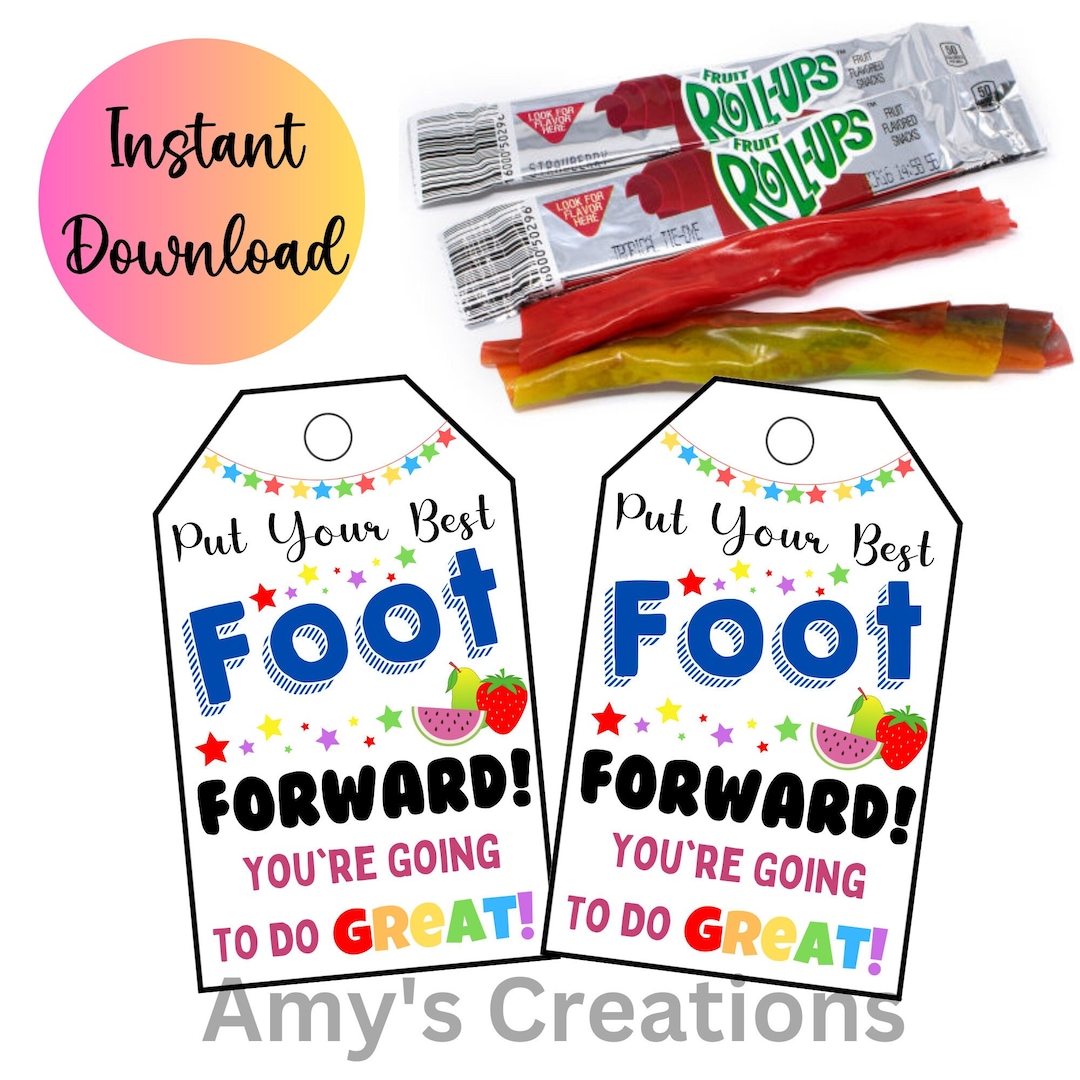 Printable 'put Your Best Foot Forward' Gift Tags - Etsy