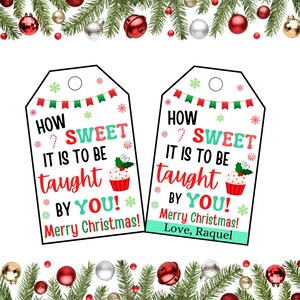 Printable Christmas Gift Tags - Teacher Appreciation (PDF Download) - Etsy