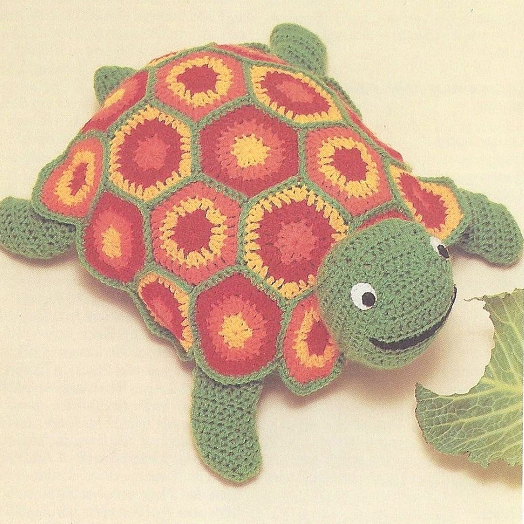 Vintage Turtle Granny Square Crochet Pattern – Retro-inspired Crafting Tutorial- Instant PDF ...