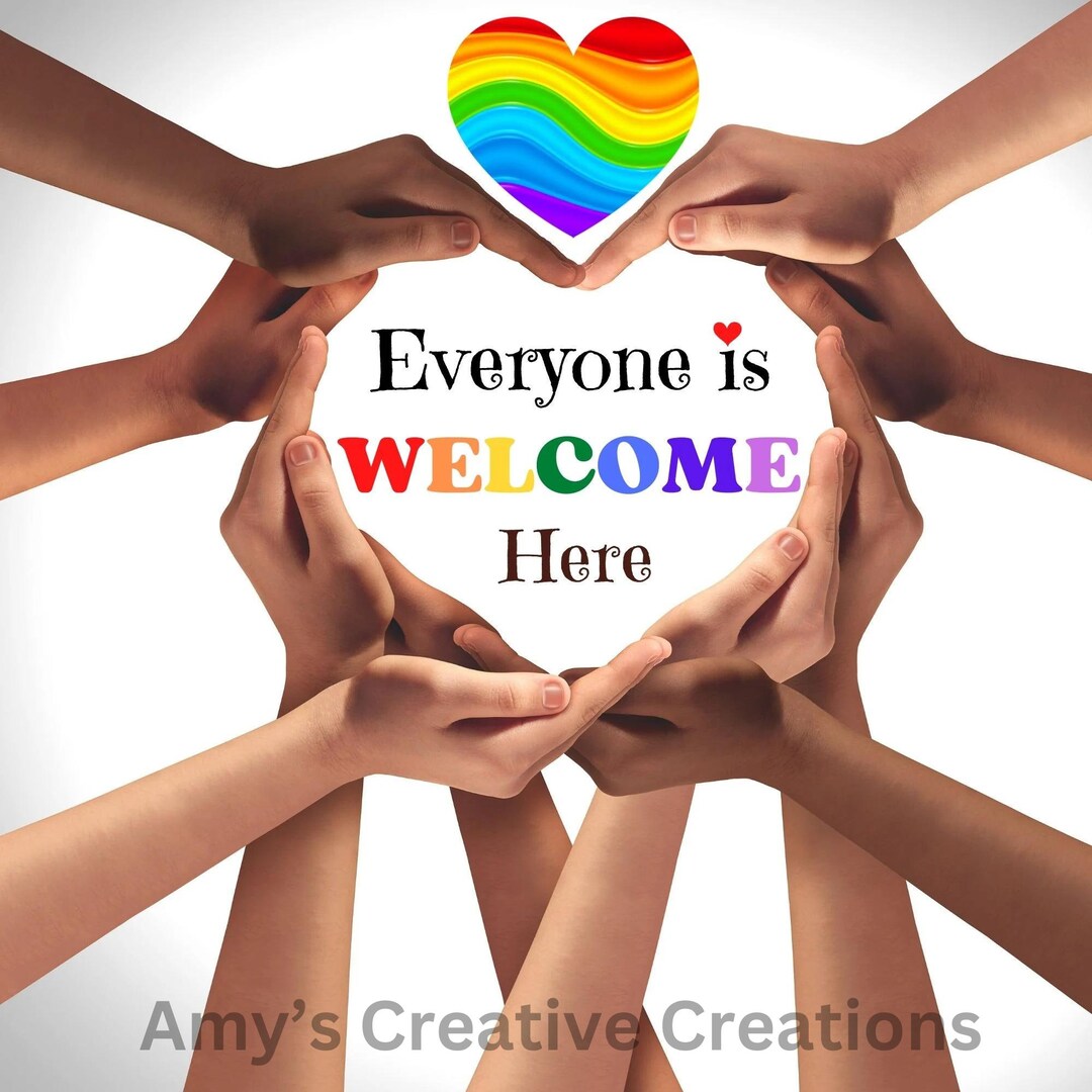 Everyone is Welcome Here Poster – Instant Download Inclusive Art Print ...