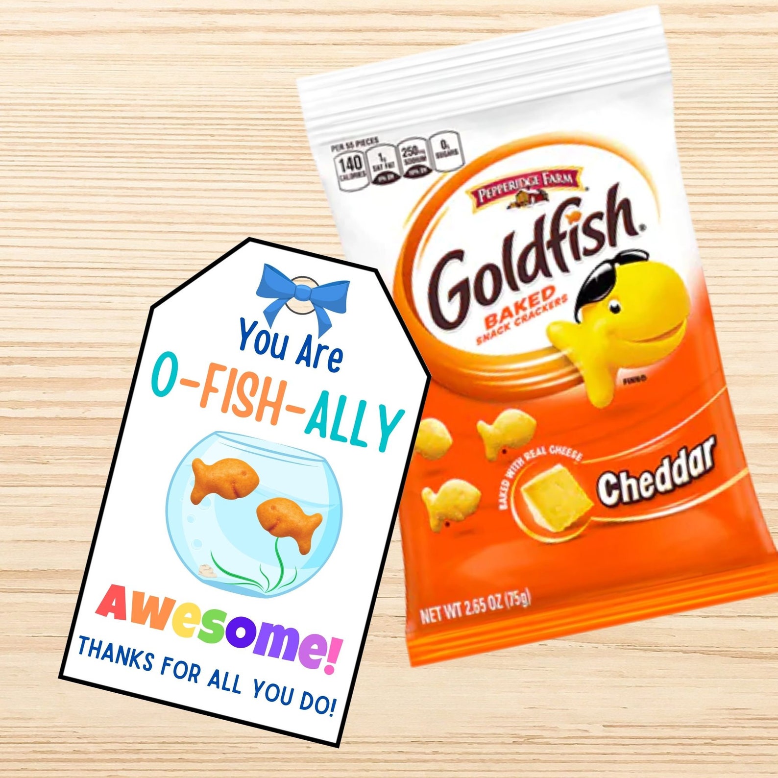 You Are O-fish-ally Awesome Goldfish Gift Tag Teacher - Etsy