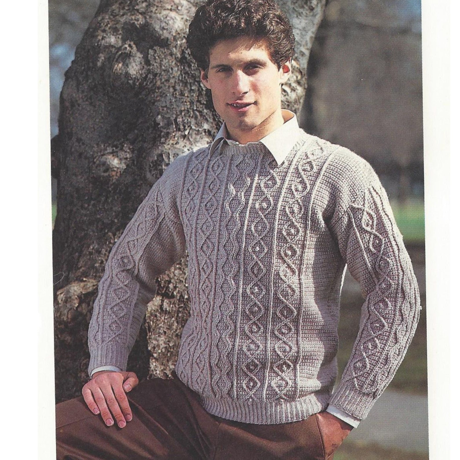 Vintage Crochet Men's Sweater Pattern – Classic Style Crafting Tutorial ...