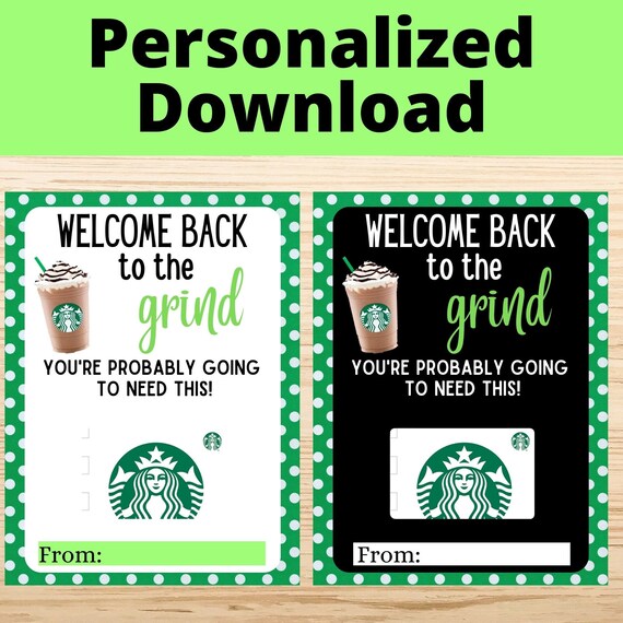 Starbucks Back to School Teacher Gift Tag Holder Teacher - Etsy
