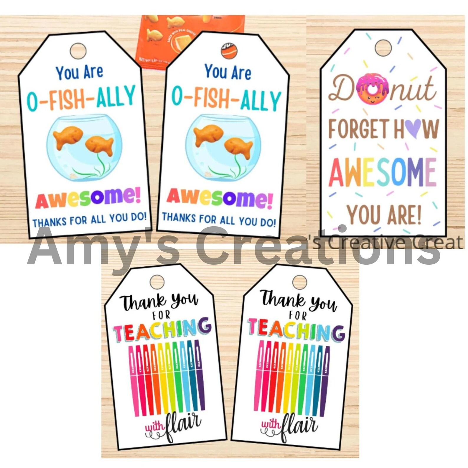 Printable Candy Treat Thank You Tags Bundle Gift Tags for - Etsy