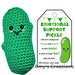 Adorable Emotional Support Pickle Crochet PATTERN With Gift Tags ...