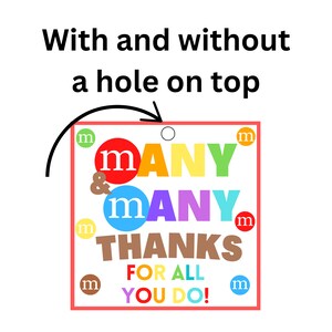 Many and Many Thanks for All You Do Tags – Appreciation Gift Tags ...