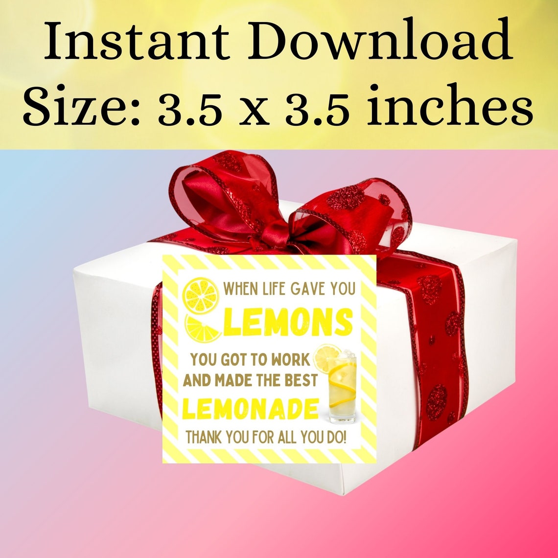 Printable Lemonade Gift Tag When Life Give You Lemons Tag | Etsy