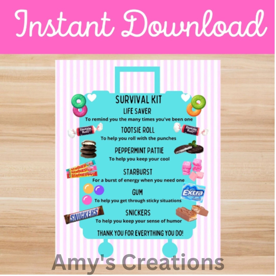 Housekeeper Survival Kit Gift Tags Editable Template,, 40% OFF